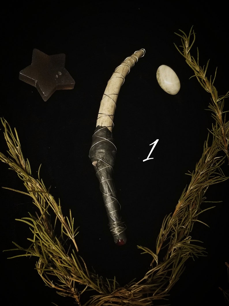 Nebula Magic Wand Divine Altar Tools With Semi Precious Gems Jade ...