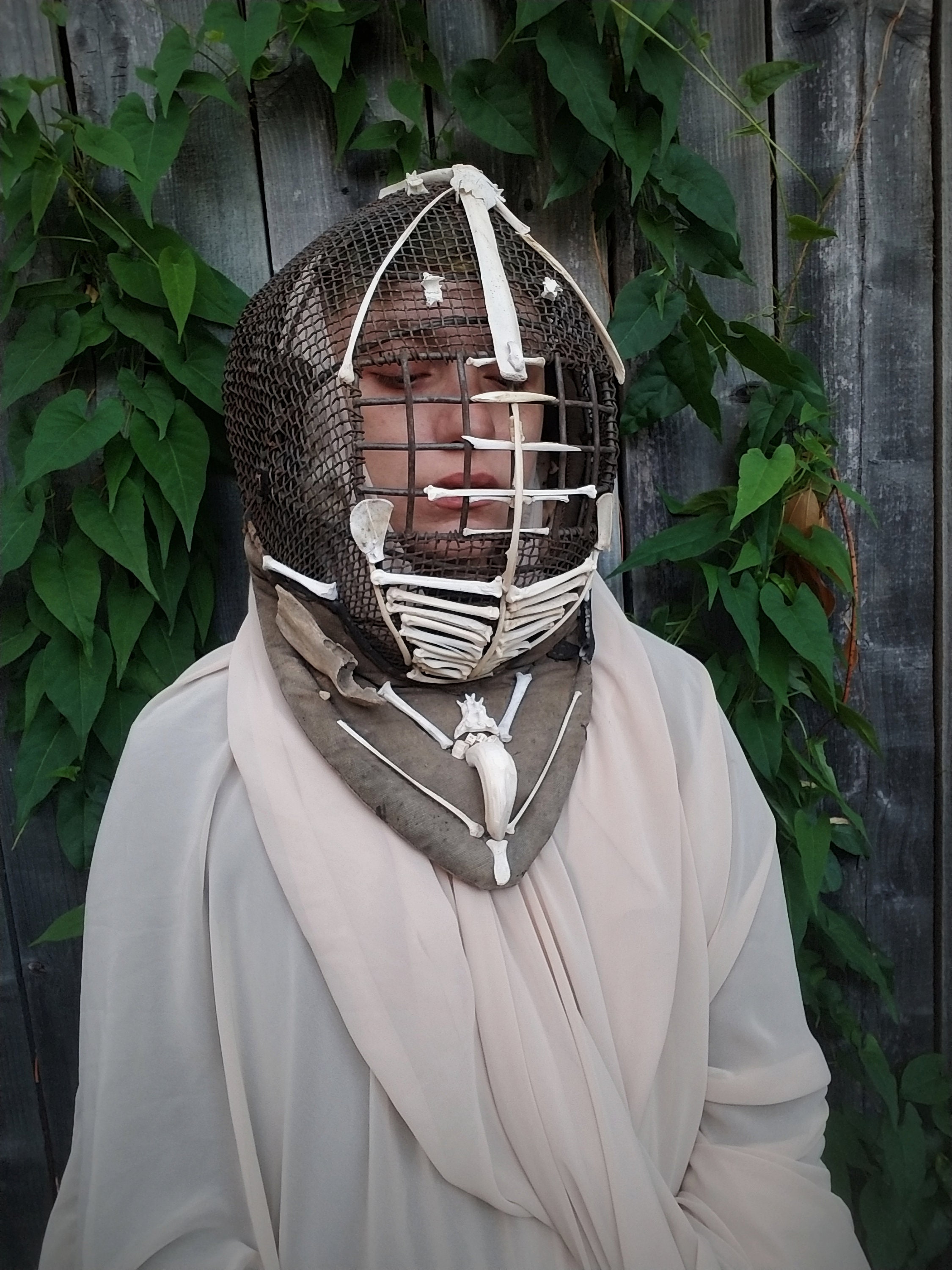 Arc Helmut - Antique Fantasy Fencing Helmet Ww1 Vintage Bones Skull ...