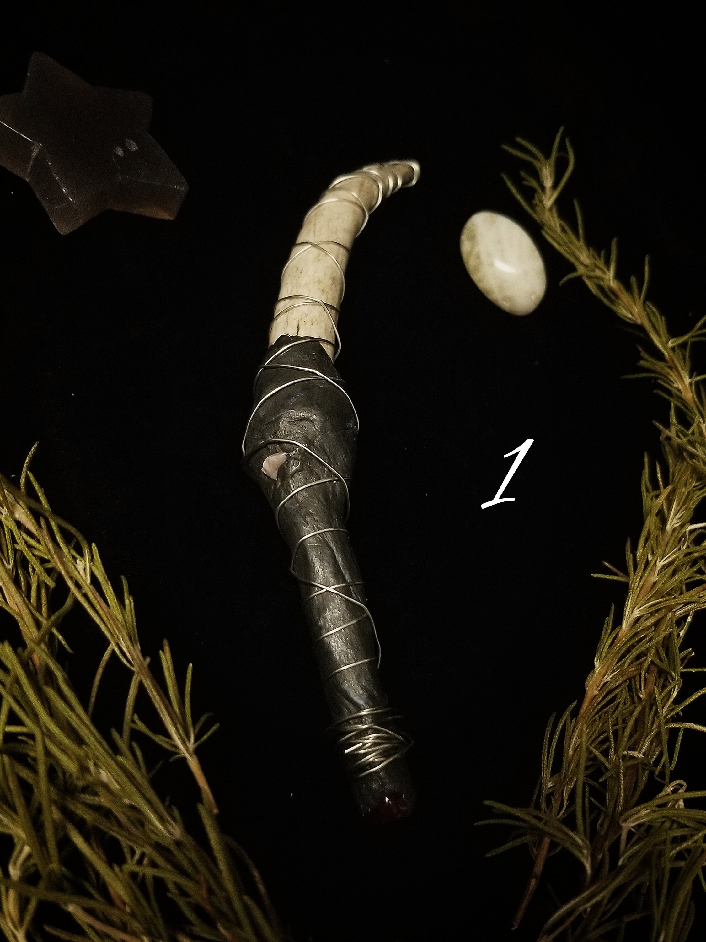 Nebula Magic Wand Divine Altar Tools With Semi Precious Gems Jade ...