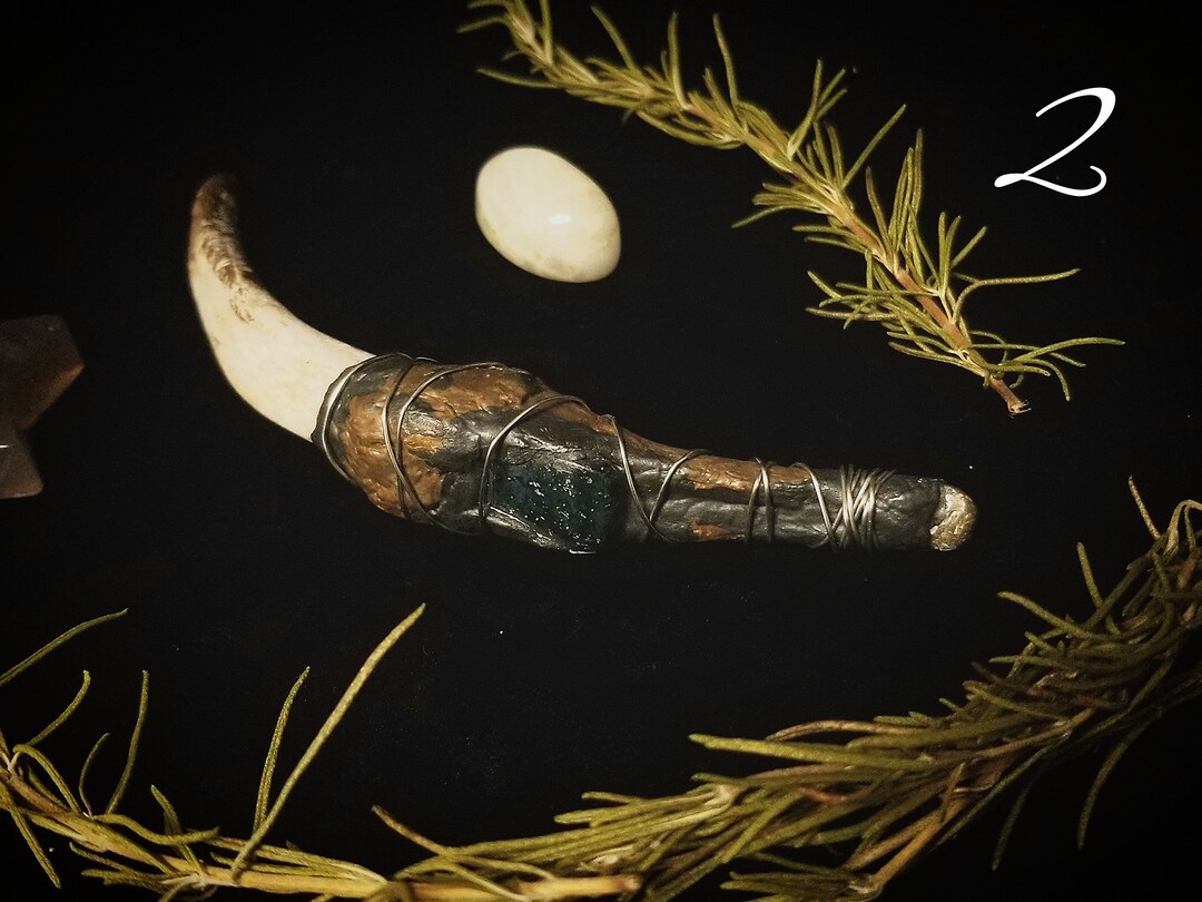 Nebula - Magic Wand - Divine Altar Tools With Semi Precious Gems Jade ...