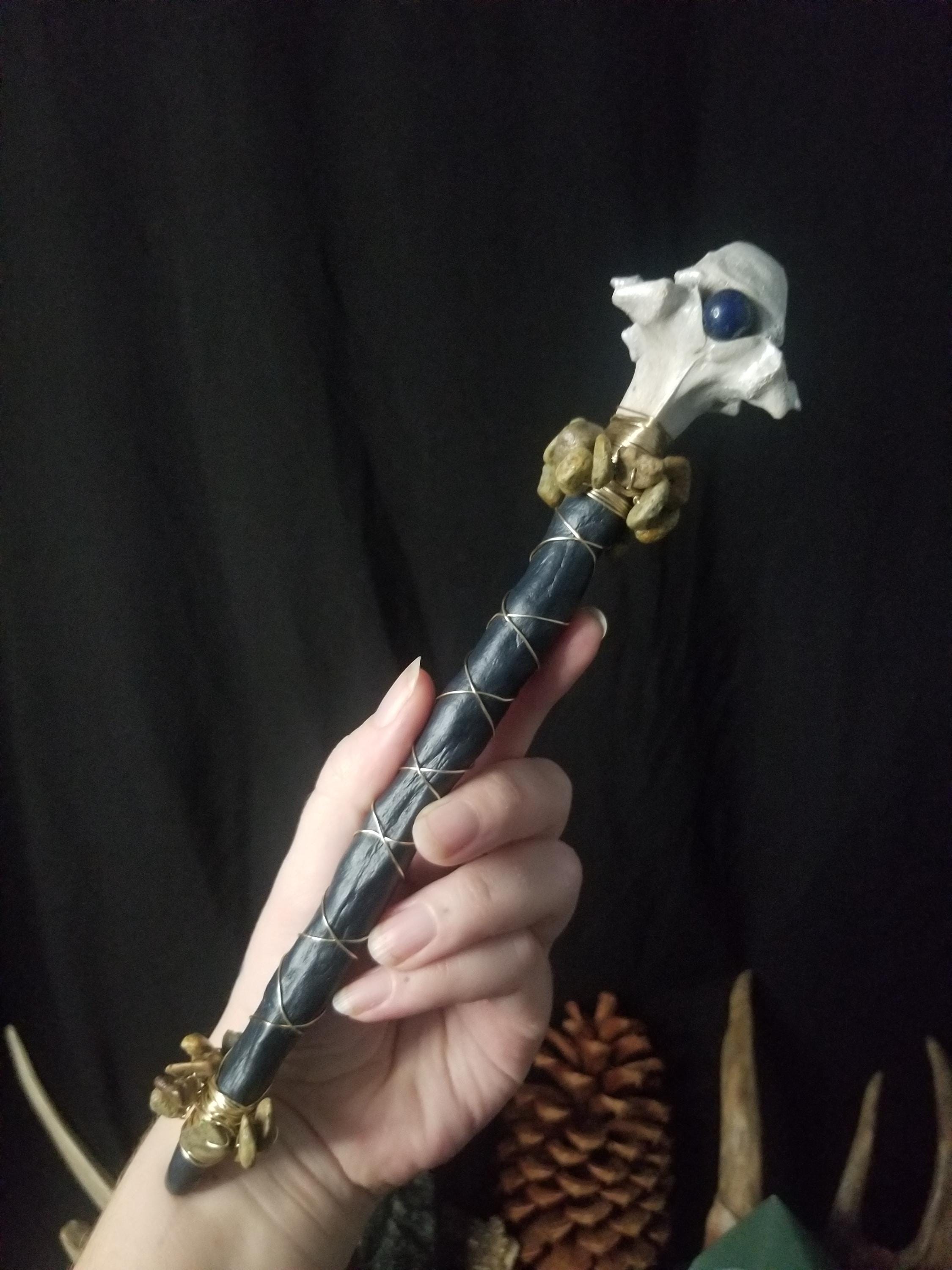 Isis -- Deer Bone Magic Wand - Witches Ritual Energy Magic Bones Spell ...