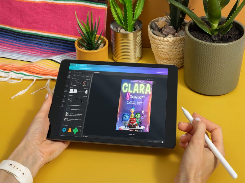 Inside Out 2invitation, DIY Personalized Digital Kids Party Invites ...