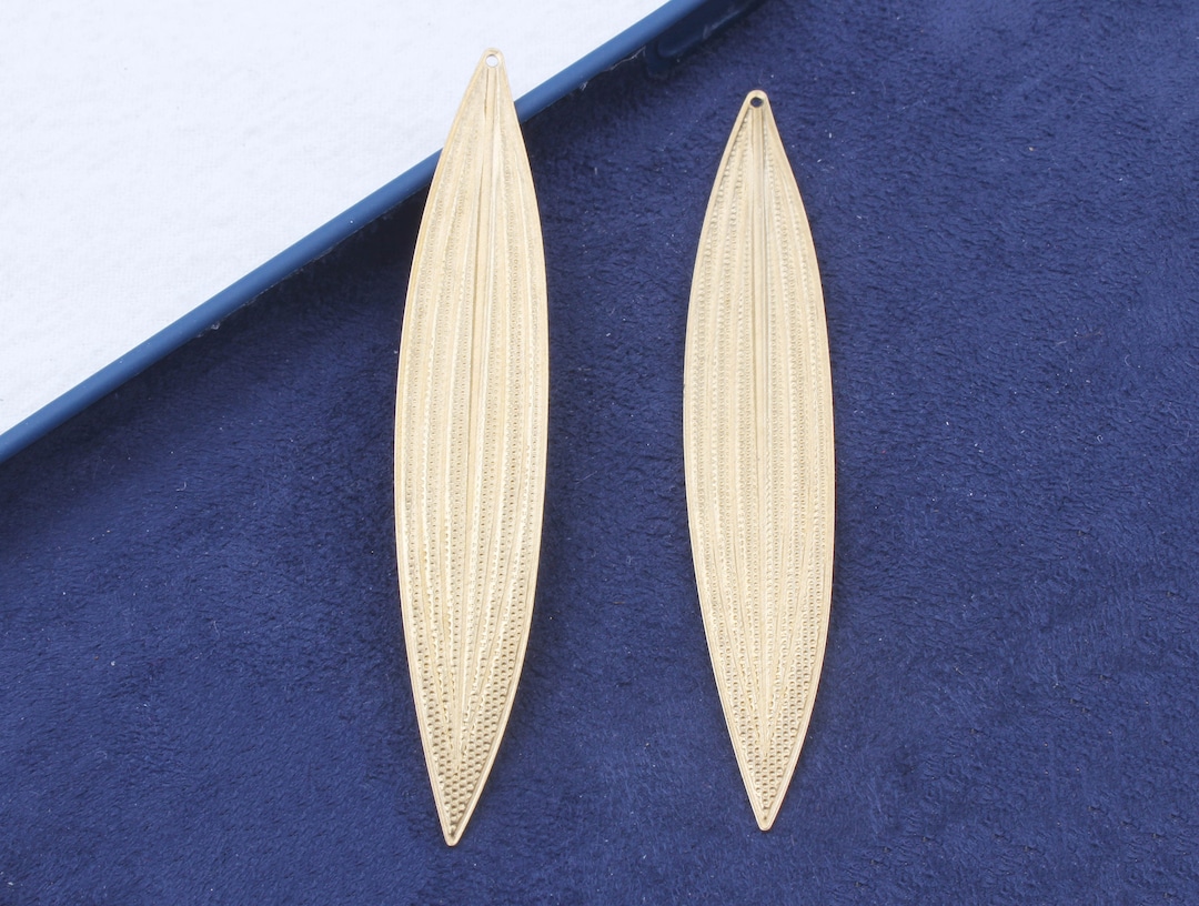 Raw Brass Leaf Shape Earring Pendant,brass Jewelry,earring Charms,earring Connector,copper ...