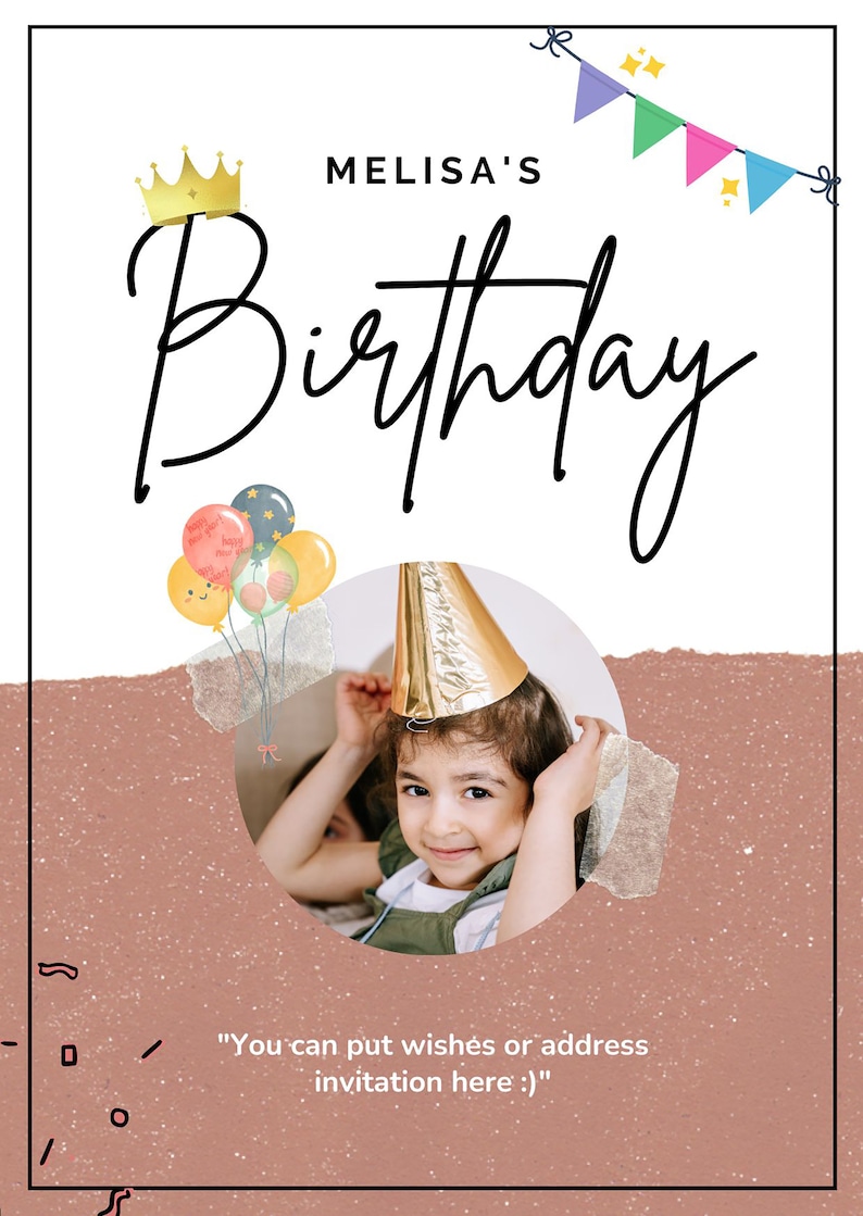CANVA Birthday Card Wishes Invitation - Etsy