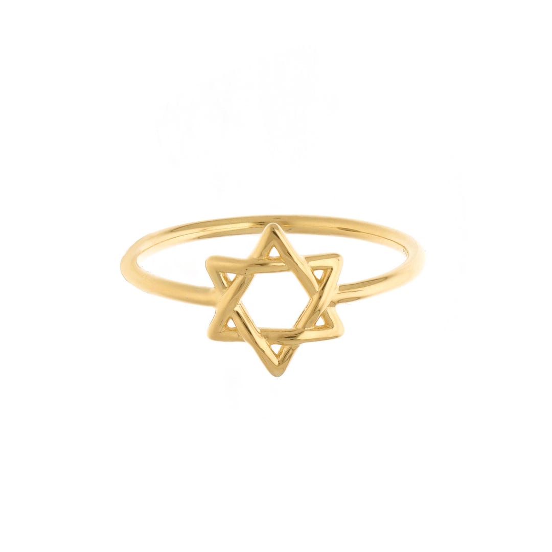 Buy Gold Star of David Ring, Jewish Jewelry, Star of David Ring, Jewish ...