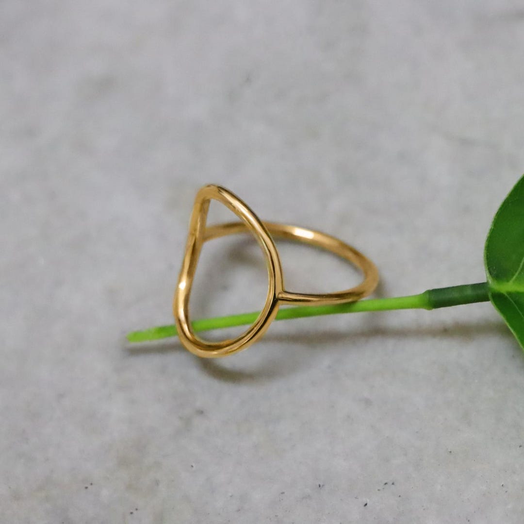 Handmade Open Circle Ring, Silver 14k Gold Filled Open Circle Ring ...