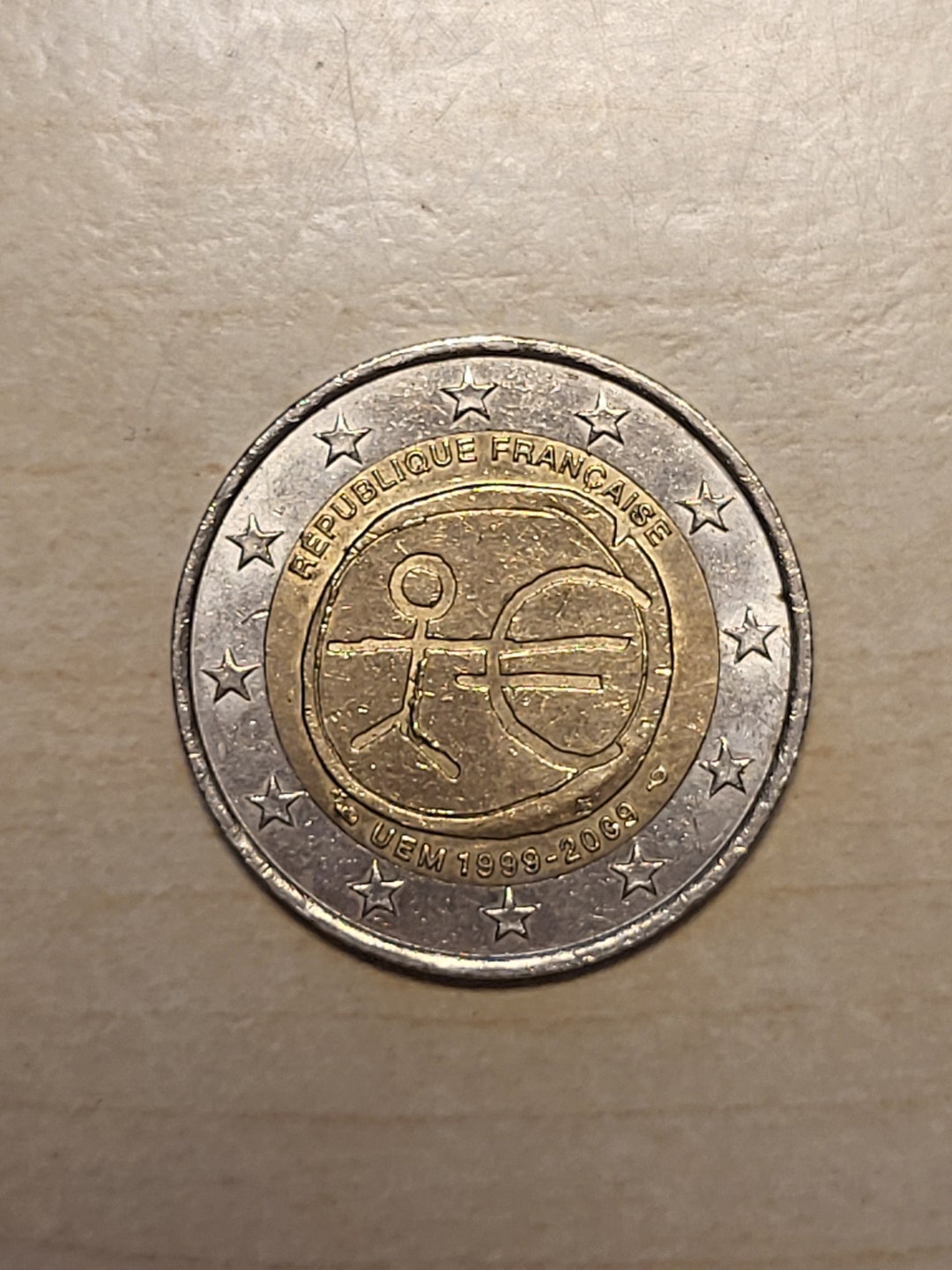 Magnificent 2 Euro Stickman Coin in Decent Condition - Etsy