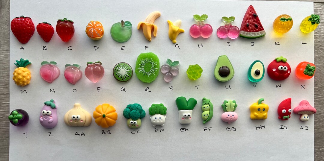 Shoe Charms Fruit Vegetable Food Strawberry Cherry - Etsy