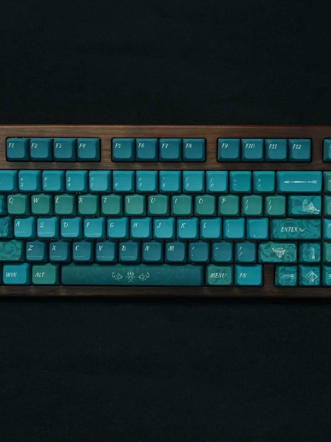 Green Sun Spirit Themed Keycaps, High Quality PBT Sublimation Suitable ...