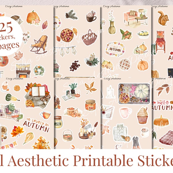 Autumn Stickers - Etsy