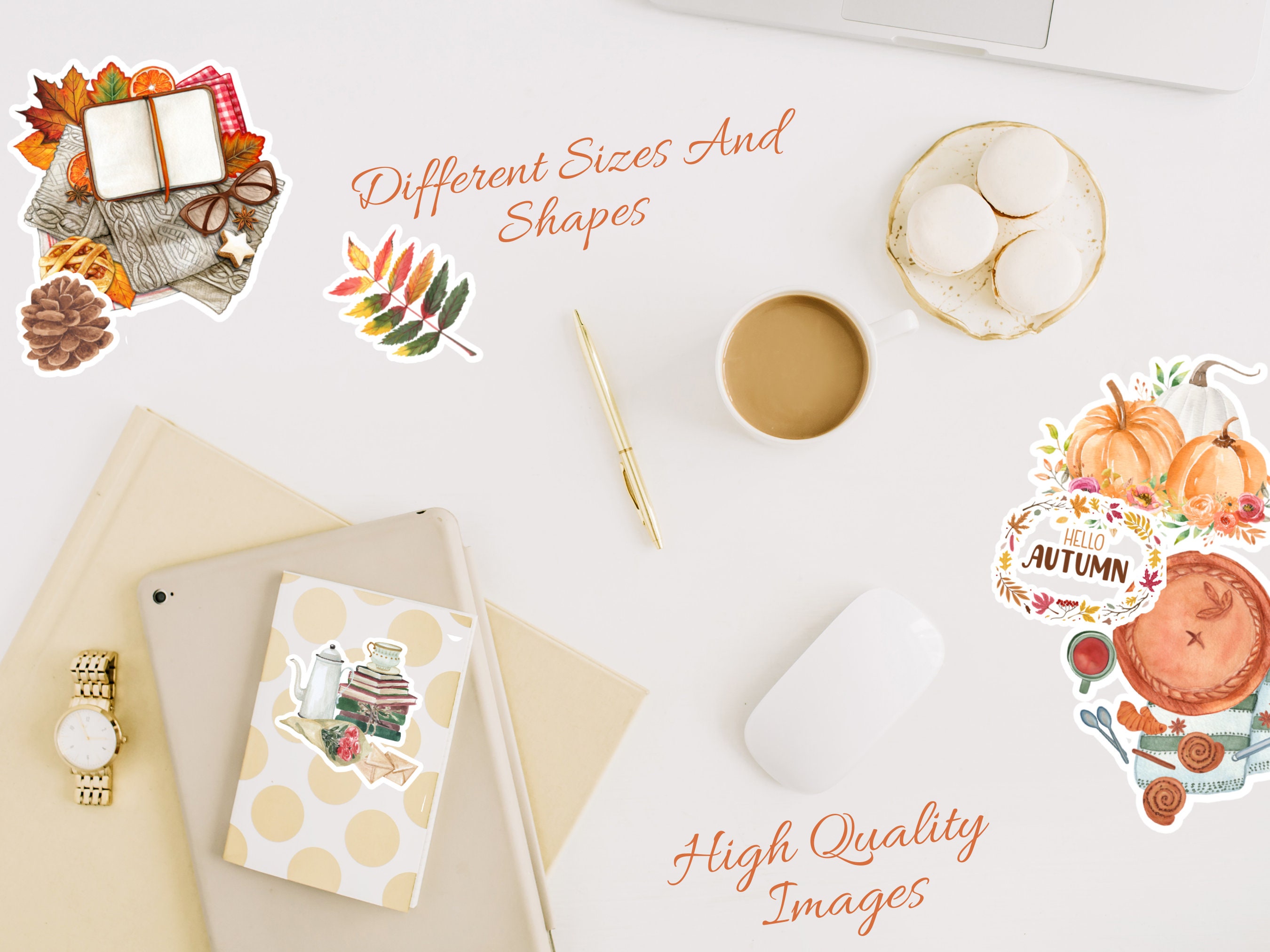 Fall Aesthetic Printable Stickers Bundle Set, Cozy Autumn Stickers ...