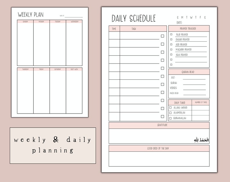 Islamic Printable Planner 2023 Printable Planner for Muslim ...