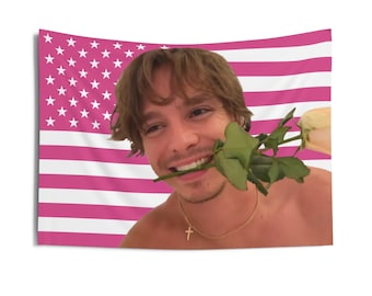 Nicholas Chavez Cooper Koch Pink American Flag Wall Tapestry - Etsy