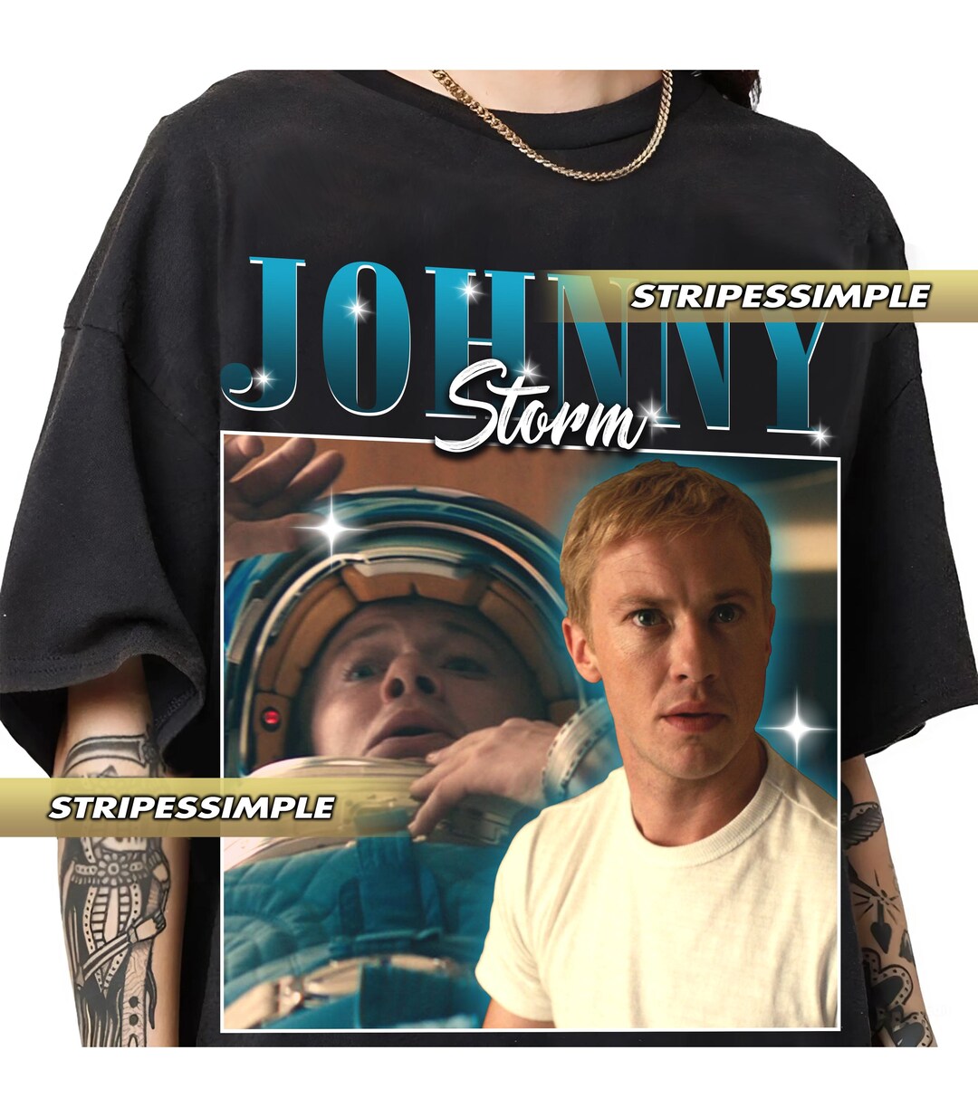 Joseph Quinn as Johnny Storm the Fantastic Four Vintage 90s Style ...