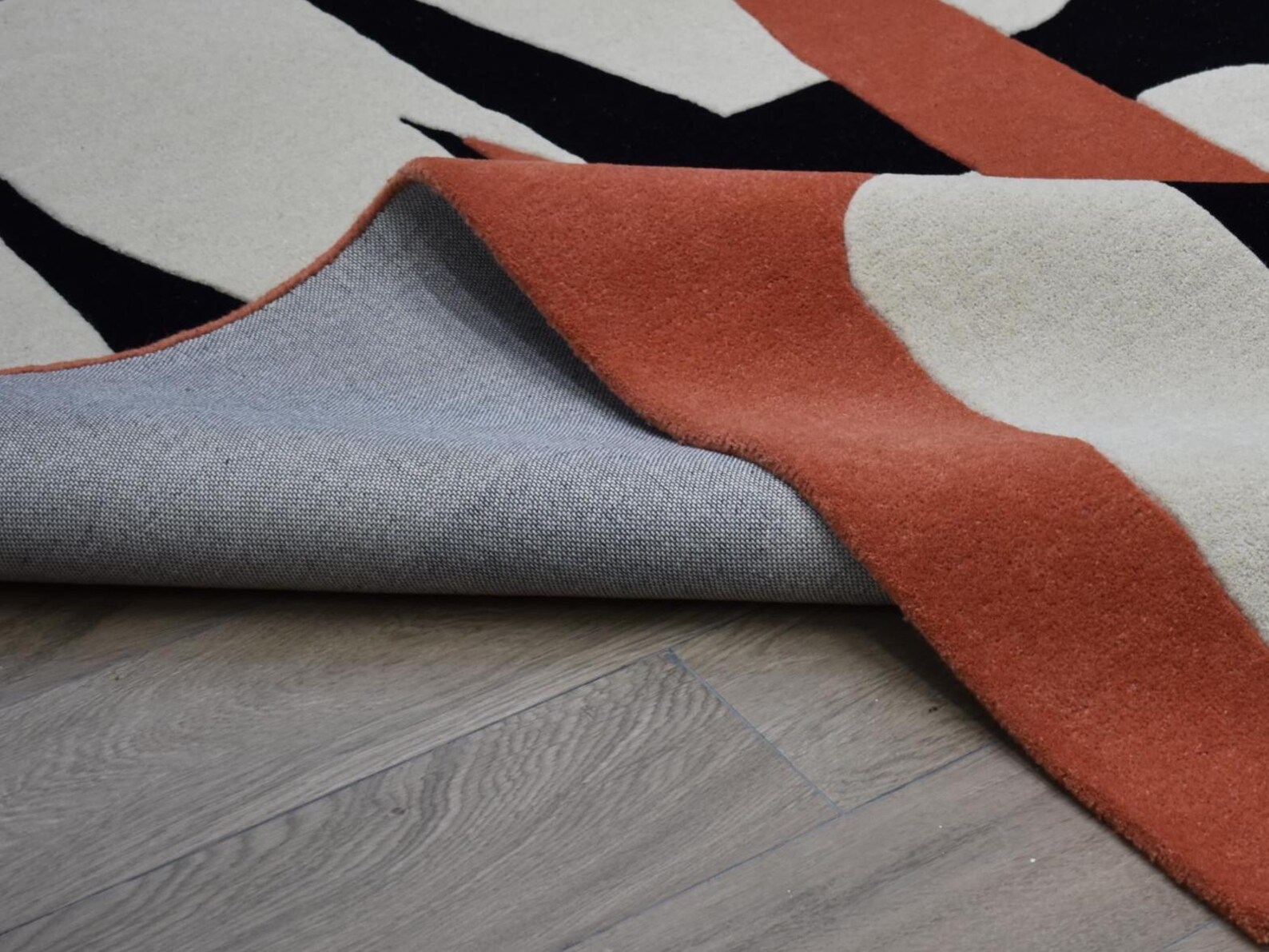 Hand-tufted Wool Area Rug: Groovy Geometric Blob Design - Etsy