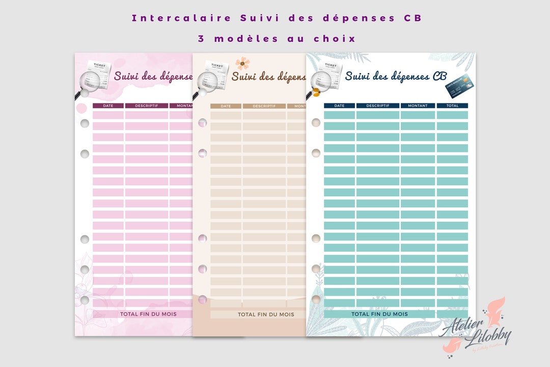 CB Expense Tracking Divider – A5 or A6 - Etsy