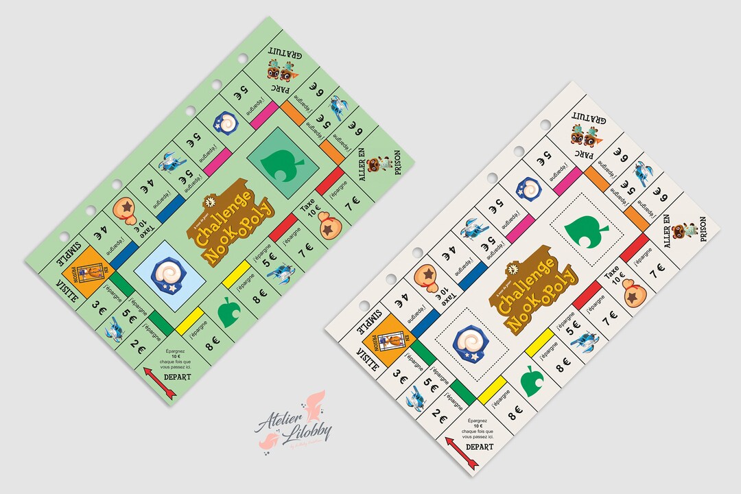 Monopoly/animal Crossing Inspired Budget Envelope Divider - Etsy