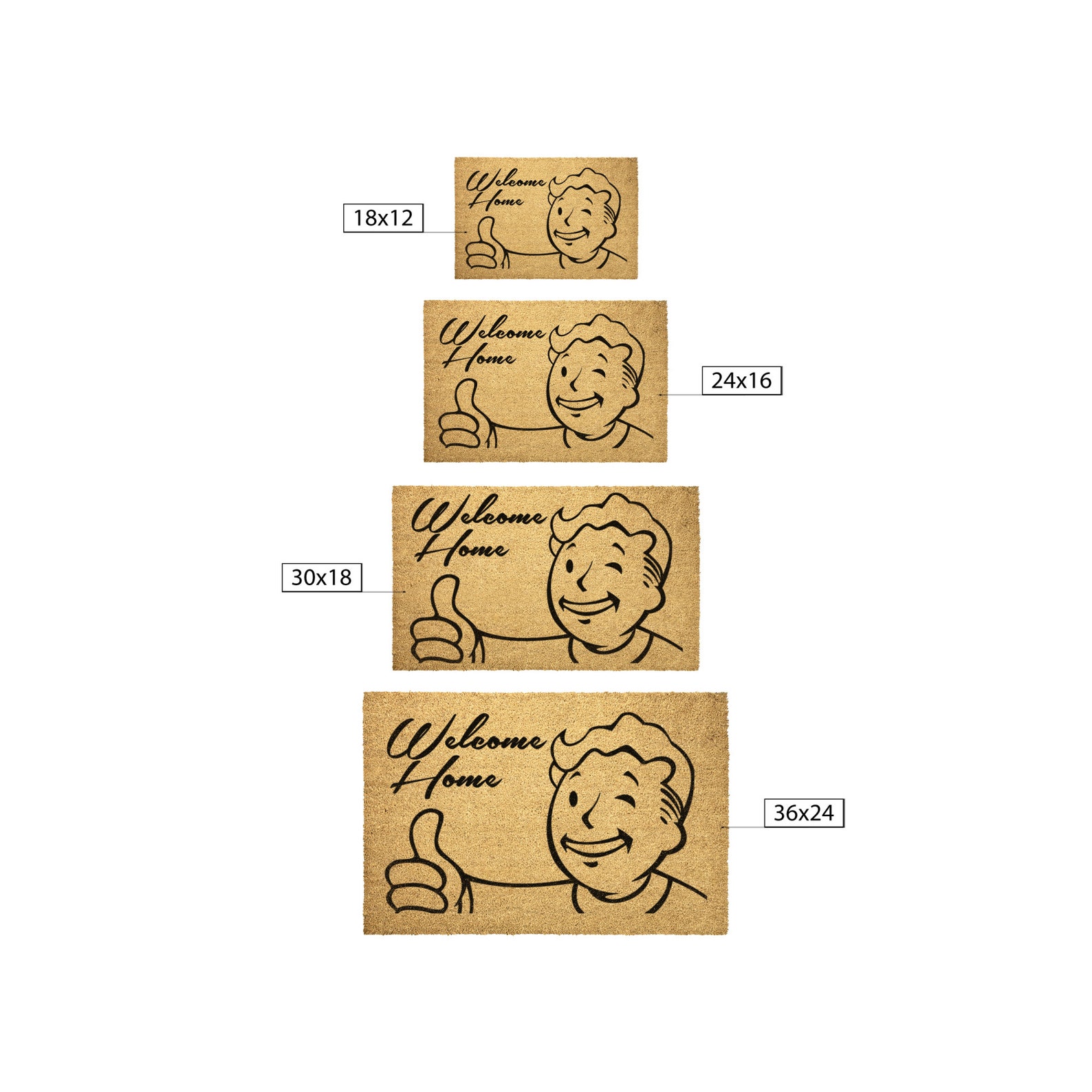 Fallout Boy Vault-tec Nuka Cola Wasteland Doormat Welcome Mat - Etsy