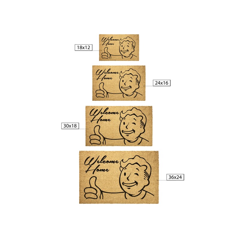 Fallout Boy Vault-tec Nuka Cola Wasteland Doormat Welcome Mat - Etsy