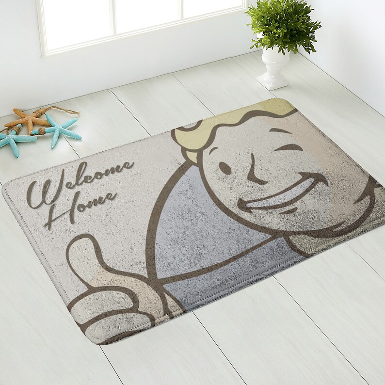 Fallout Welcome Mat Fallout Boy Vault-tec Nuka Cola Welcome - Etsy