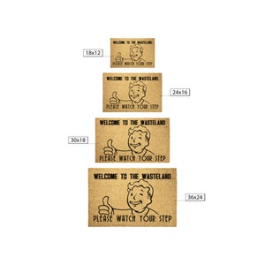 Fallout Vault Boy Welcome to the Wasteland Door Mat - Etsy