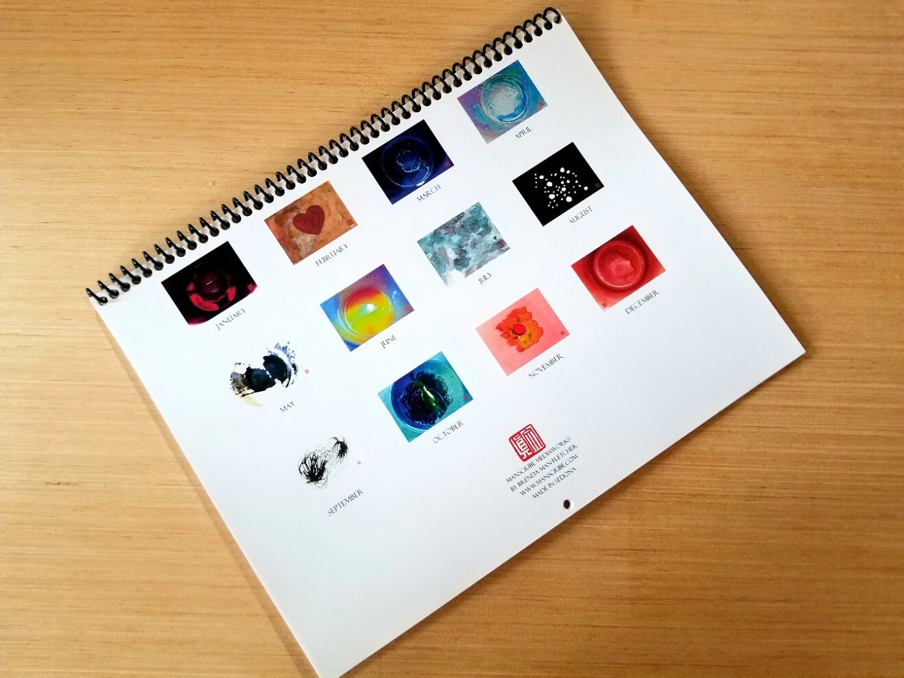 SALE 2024 Mixed Media Art Calendars 12 Piece Print Collections 2 ...