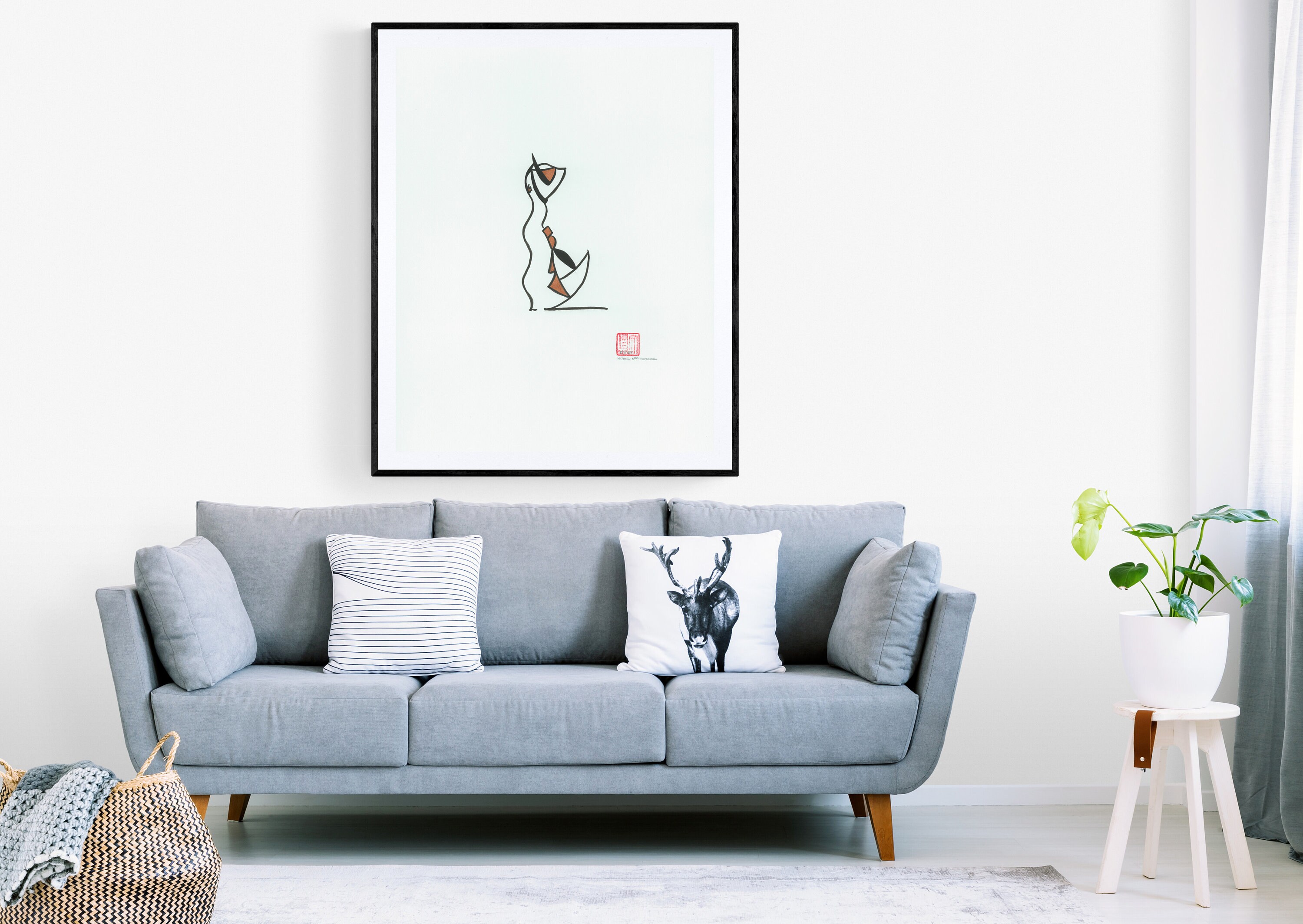 Modern Abstract Wall Art - "mother: Third Trimester" (2006) Black and ...