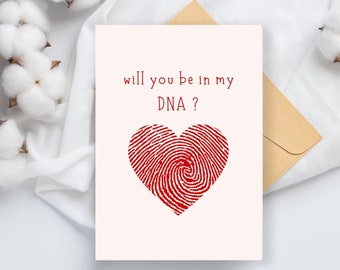 Dna Valentine Card - Etsy