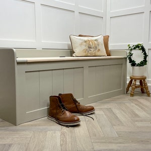 5ft Entrance Hall Shoe Storage Bench/window Seat, Painted Solid Wood V ...