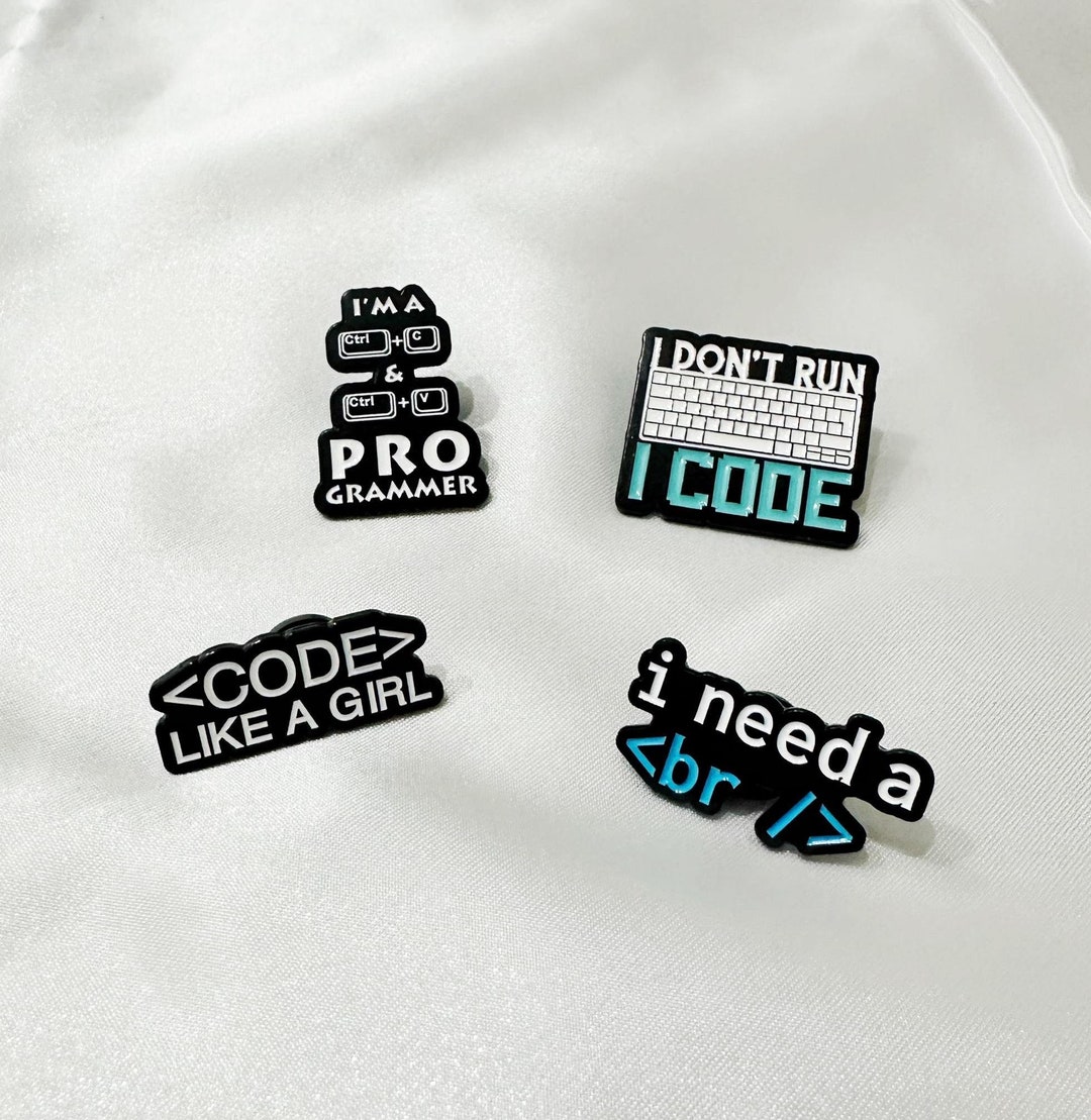 Funny Pins for Programmers, Computer Science Lanyard Pins, Enamel Pins for Coders, Programming ...