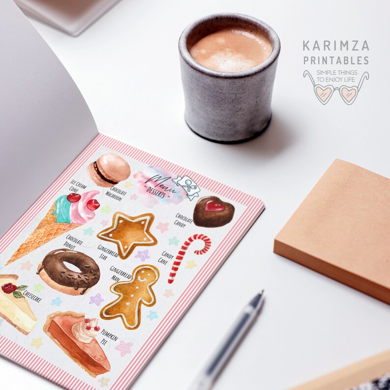 Pretend Play Cafe Menu for Kids, Digital Download, Printable Coffee ...