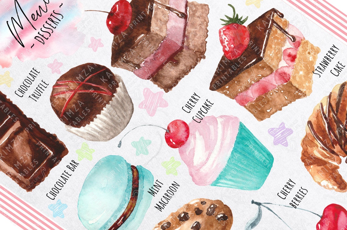 Pretend Play Cafe Menu for Kids, Digital Download, Printable Coffee ...