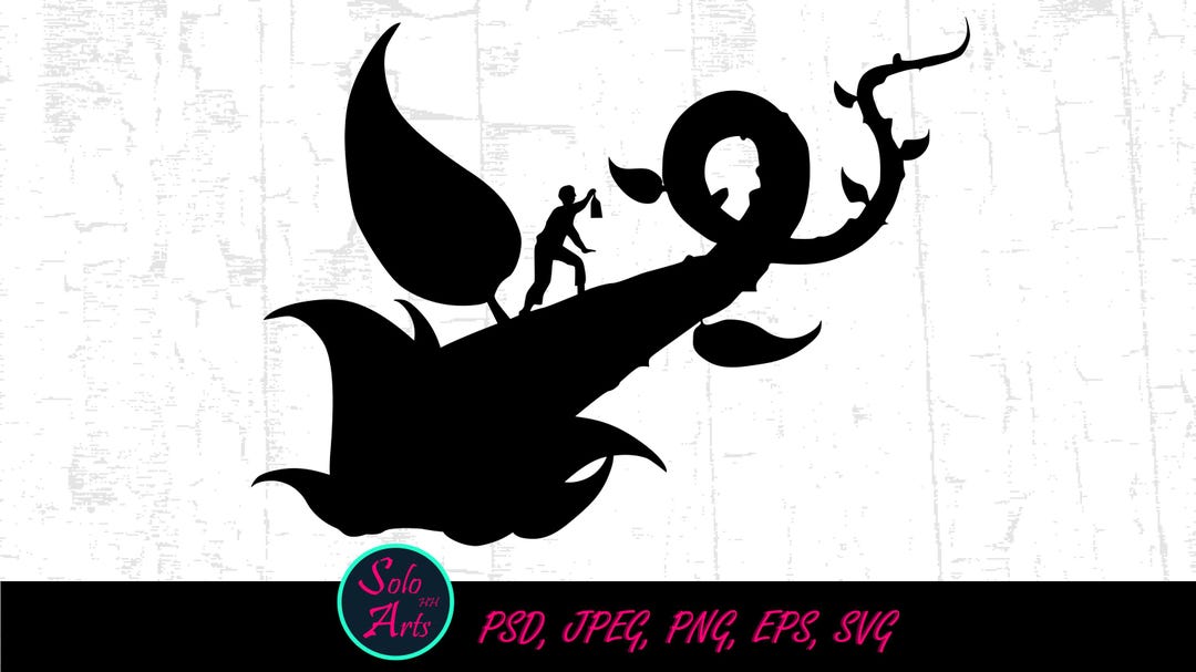 Adventure on the Beanstalk - Fairy Tale // Plotter File, Silhouette ...