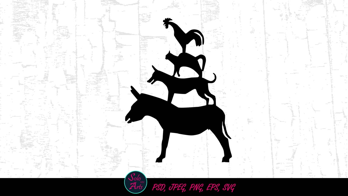 Bremen Town Musicians - Landmark - Silhouette // Plotter File, DIY ...