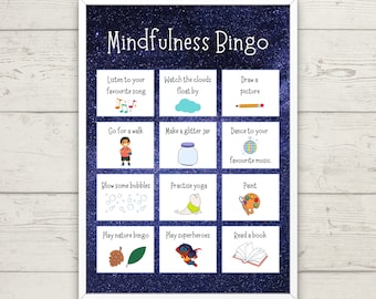 Mindfulness Bingo Printable Digital Download - Etsy