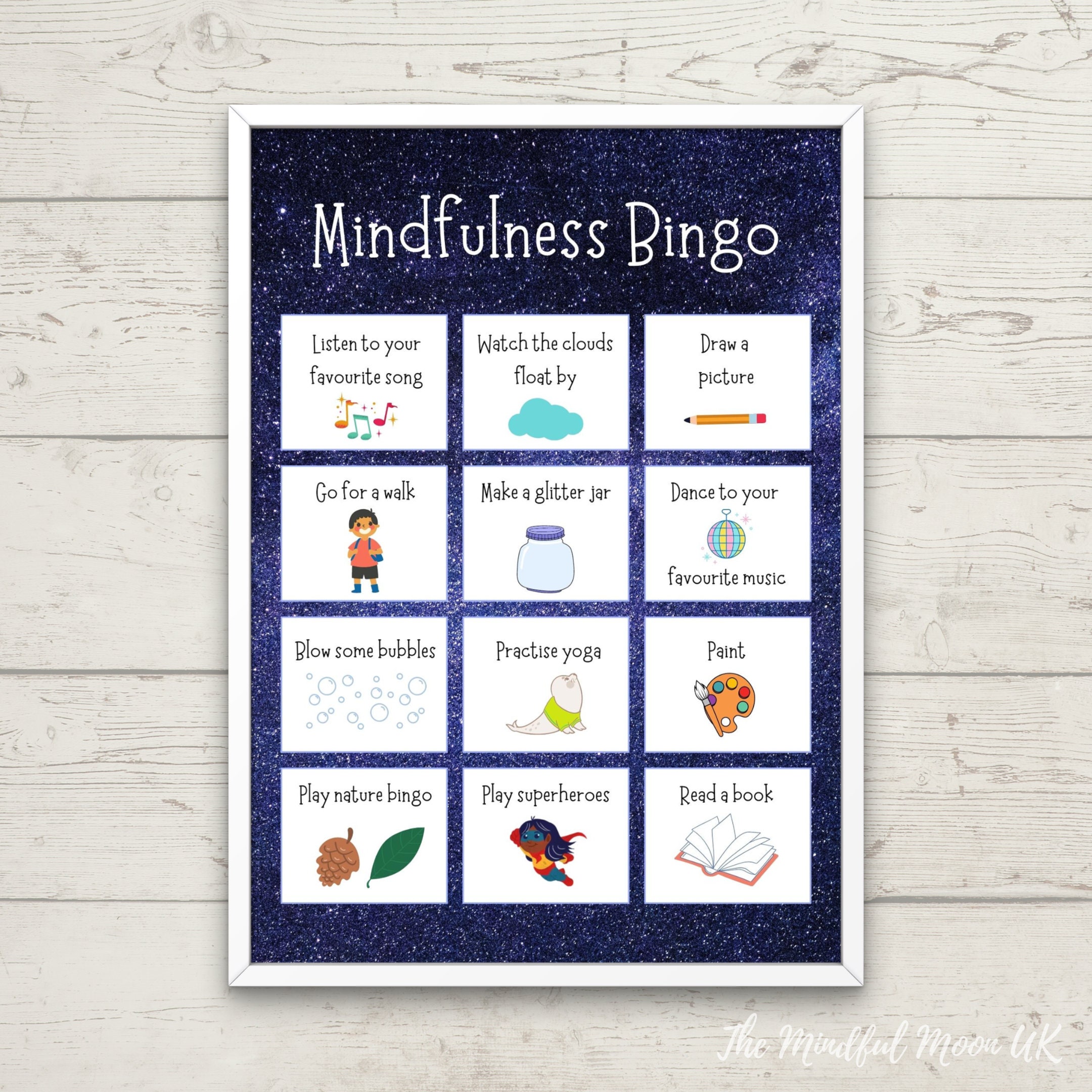Children's Mindfulness Printable Activity, Mindfulness Bingo, Digital ...