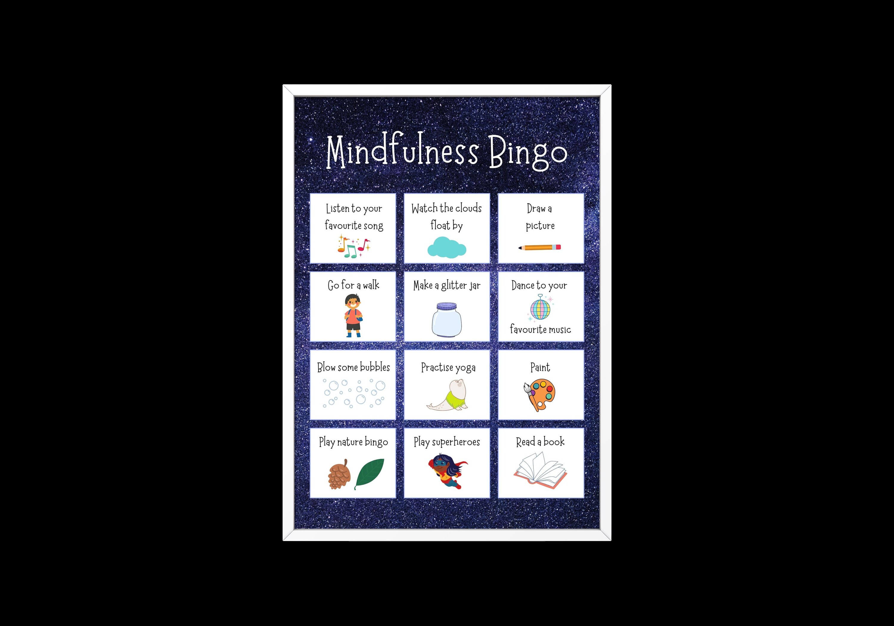 Children's Mindfulness Printable Activity, Mindfulness Bingo, Digital ...