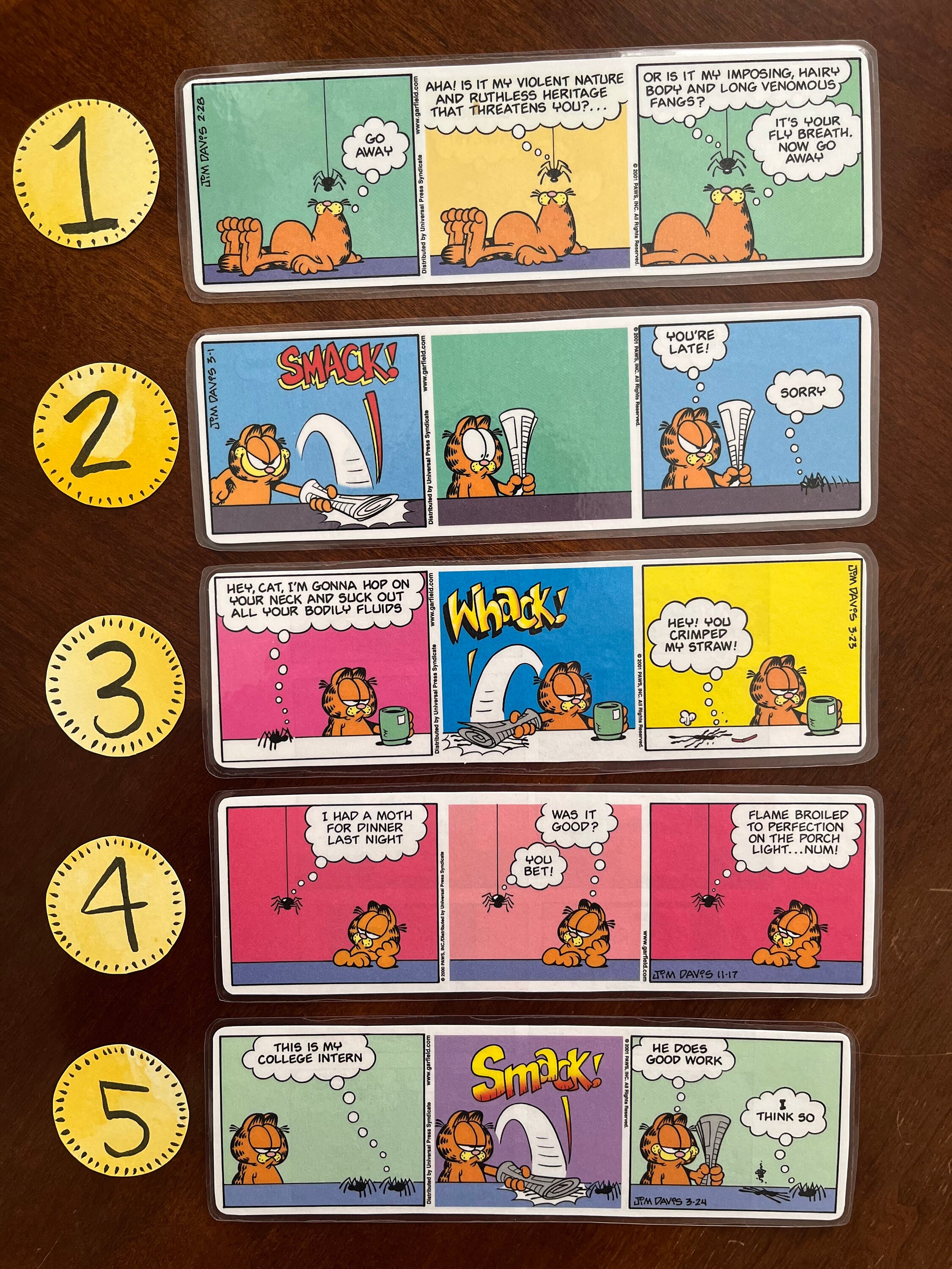 Garfield Vs the Spiders Bookmarks - Etsy
