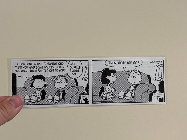 Charlie Brown Peanuts Comic Strip Bookmarks - Etsy