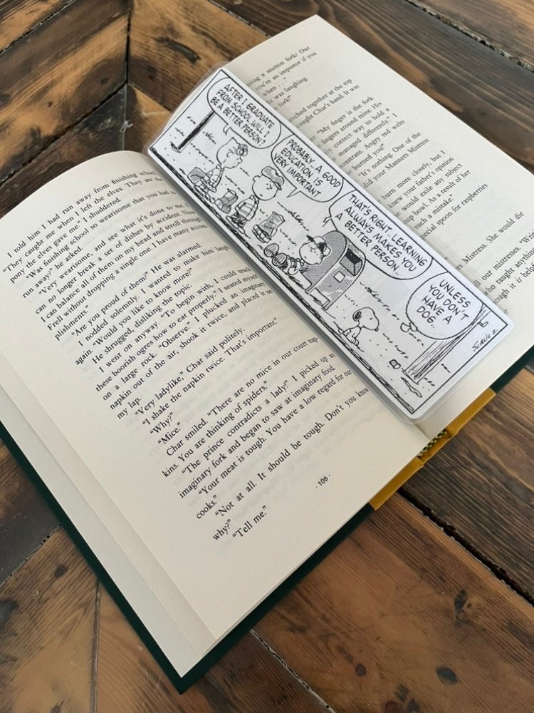 Charlie Brown Peanuts Comic Strip Bookmarks - Etsy