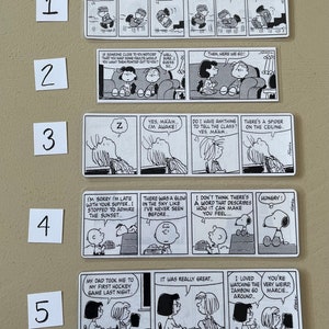 Charlie Brown Peanuts Comic Strip Bookmarks - Etsy