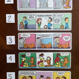 Garfield Comic Strip Bookmarks - Etsy