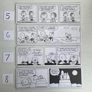 Charlie Brown Peanuts Comic Strip Bookmarks - Etsy