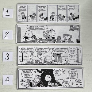 Charlie Brown Peanuts Comic Strip Bookmarks - Etsy
