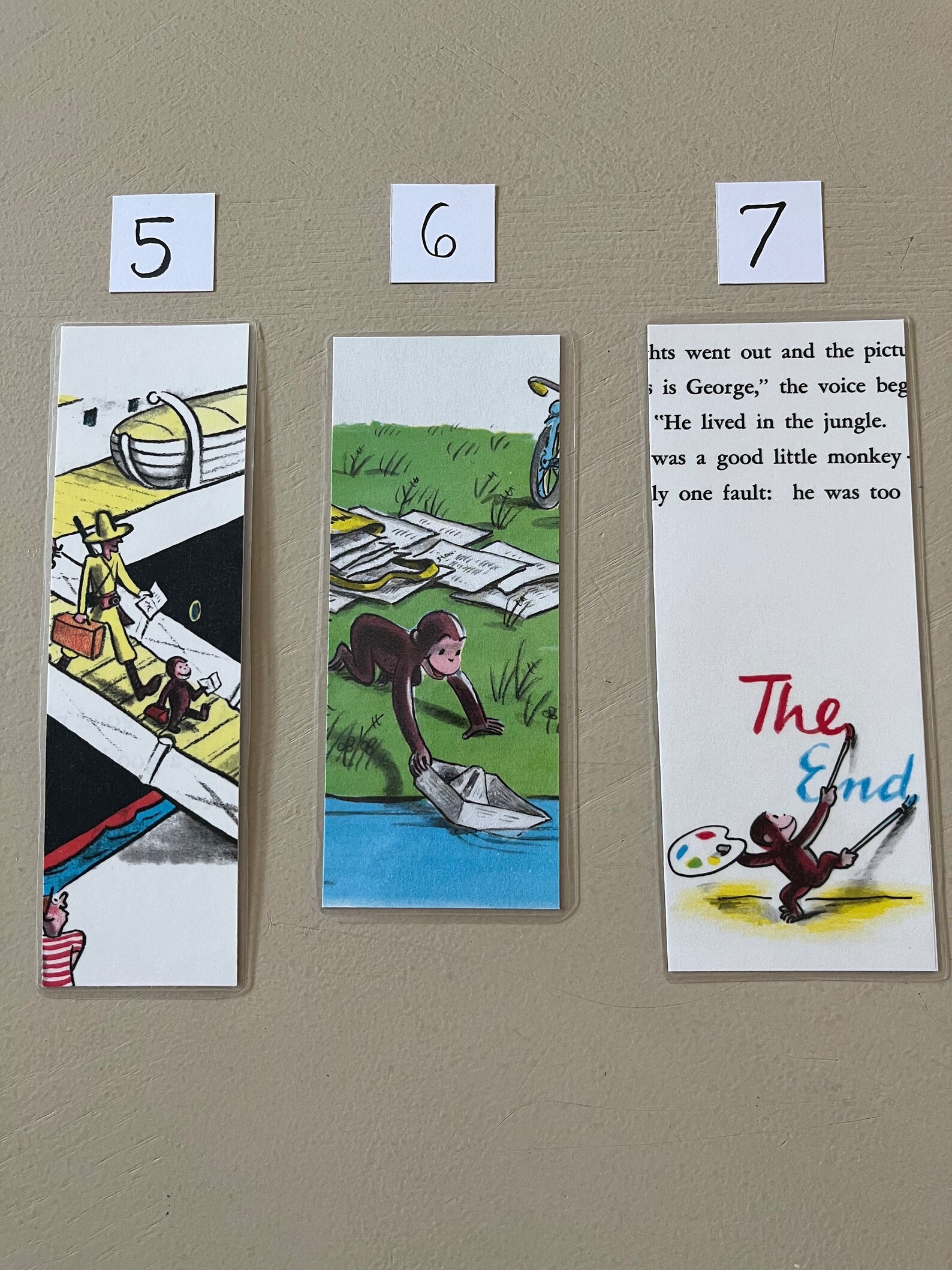 Curious George Bookmarks - Etsy
