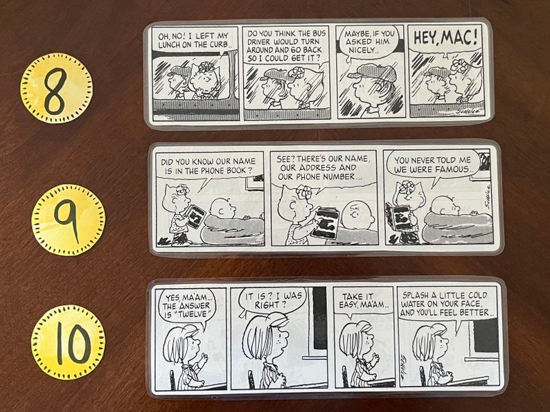 Charlie Brown Peanuts Comic Strip Bookmarks - Etsy