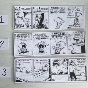 Calvin and Hobbes Comic Strip Bookmarks! - Etsy
