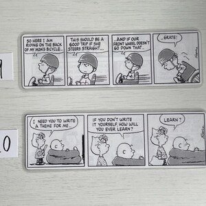 Charlie Brown Peanuts Comic Strip Bookmarks - Etsy