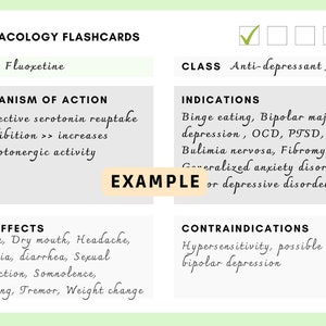 Printable Pharmacology FLASHCARD Template - Study Helper for Medicine ...