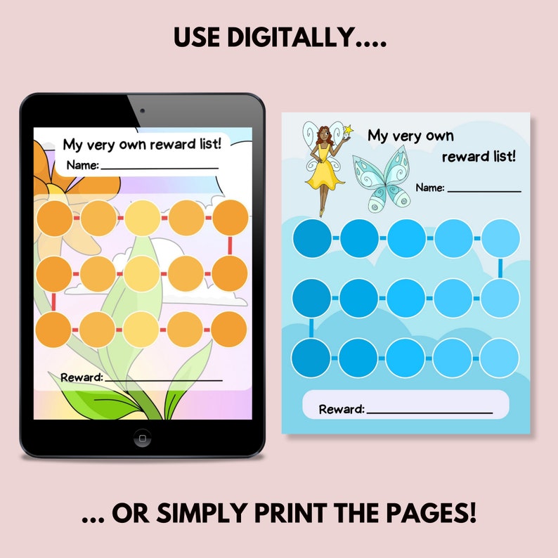 Printable Reward Chart Reward Charts for Kids Reward Chart - Etsy
